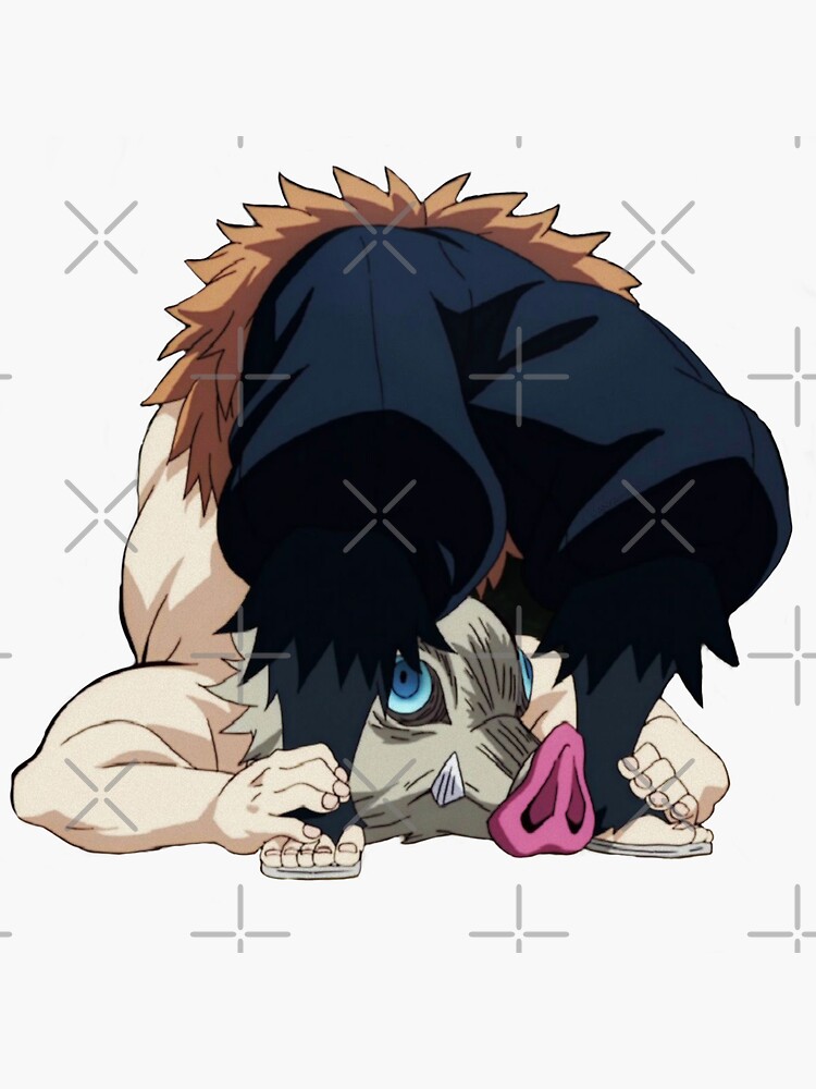"Inosuke Demon Slayer Sticker" Sticker by sadeadart | Redbubble