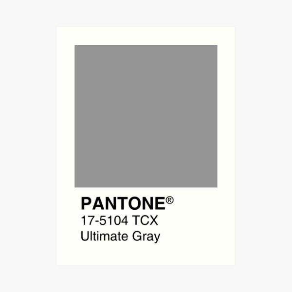 "Pantone Ultimate Gray Color of the year 2021" Art Print by sadaffk ...