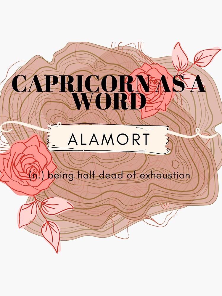 "Capricorn as a word - zodiac signs as words " Sticker for Sale by ...