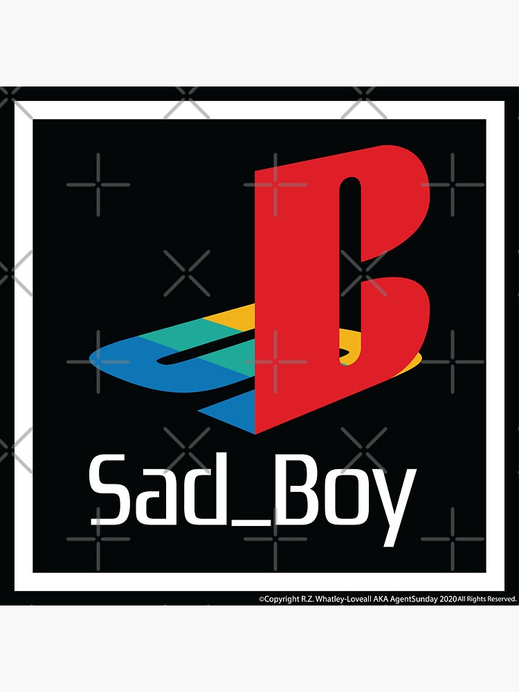"Sad Boy Logo" Sticker for Sale by AgentSunday | Redbubble