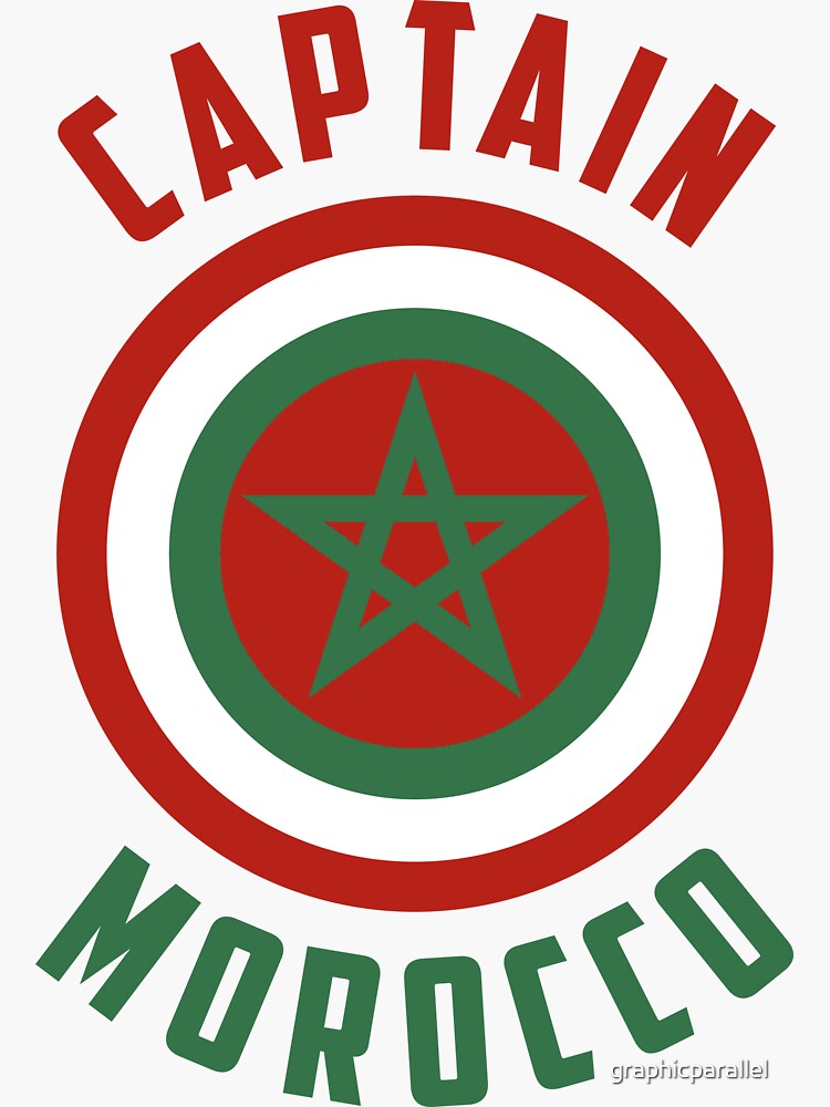 "Captain morocco" Sticker by graphicparallel | Redbubble