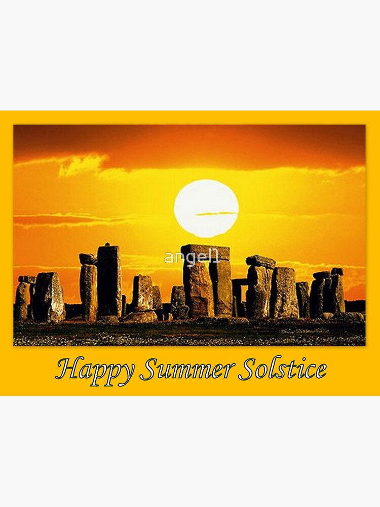 "Happy Summer Solstice Stonehenge" Sticker by angel1 | Redbubble