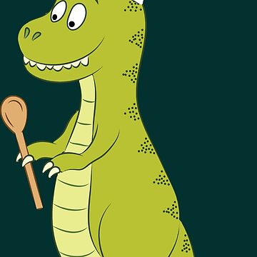 "Cute cooking chef t-rex dinosaur illustration " Apron for Sale by ...
