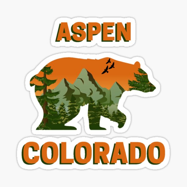 "Aspen Colorado Mountains - bear landscape" Sticker for Sale by ...