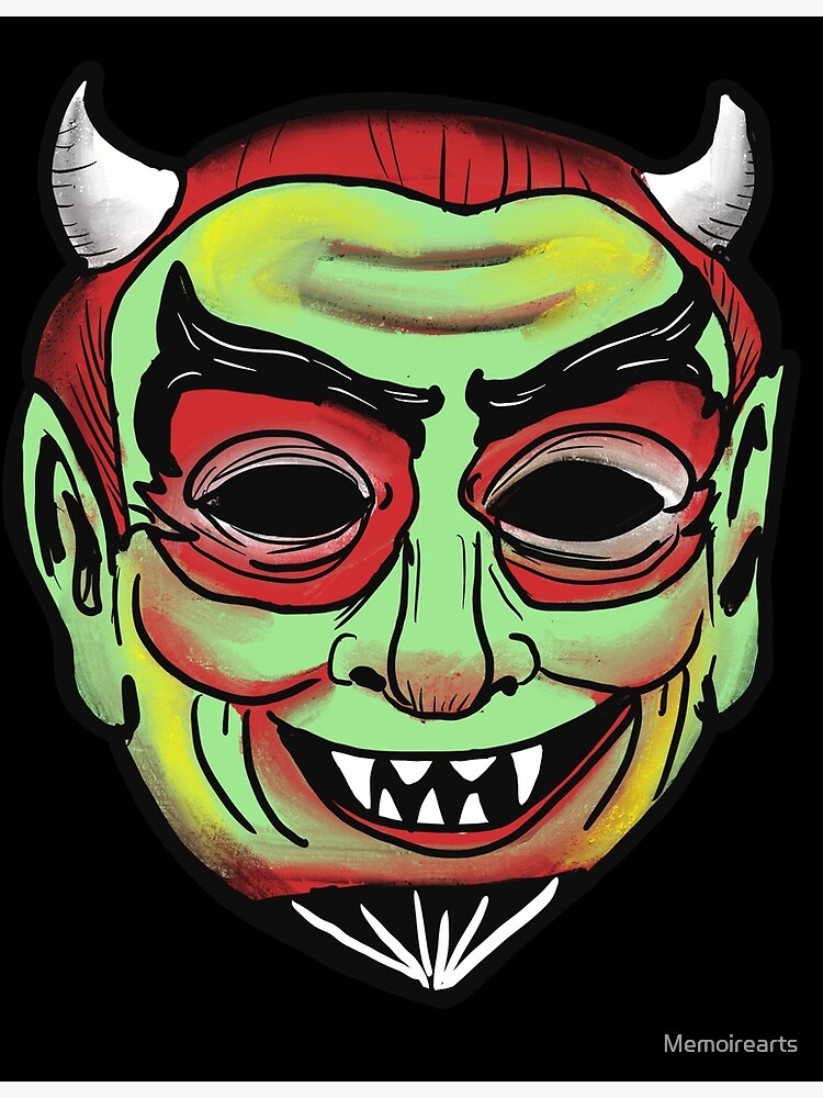"Vintage Devil Mask " Poster for Sale by Memoirearts | Redbubble