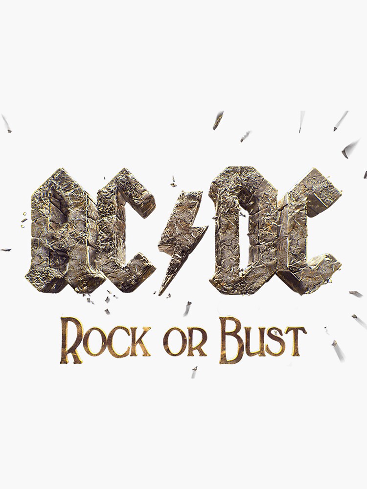 "ROCK OR BUST LOGO" Sticker for Sale by Mukiyo007 | Redbubble