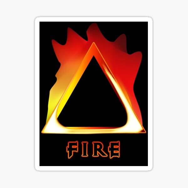 "Fire Symbol" Sticker by Sophos-Corvus | Redbubble