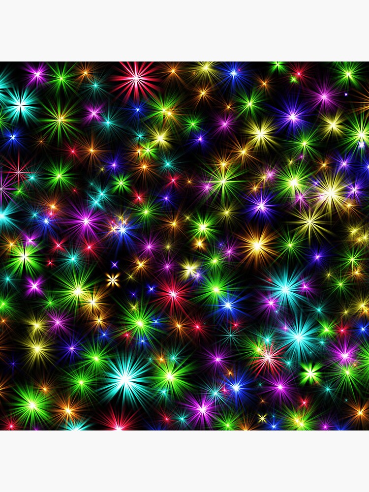 "colorful bright stars" Sticker for Sale by Kmerchdesign | Redbubble