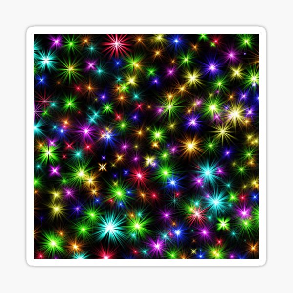 "colorful bright stars" Sticker for Sale by Kmerchdesign | Redbubble