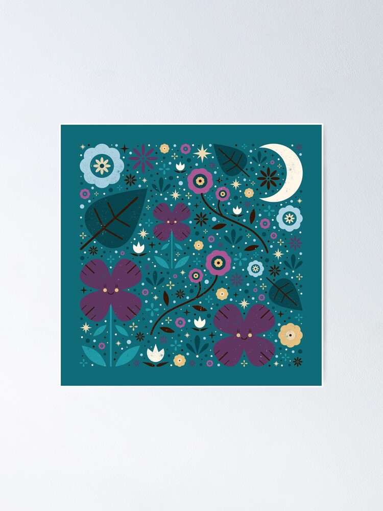 "Shy Little Violets " Poster by CarlyWatts | Redbubble