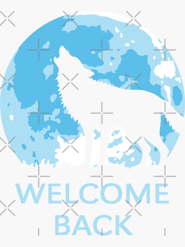 "Welcome Back (Wolf)" Sticker for Sale by MrFaulbaum | Redbubble