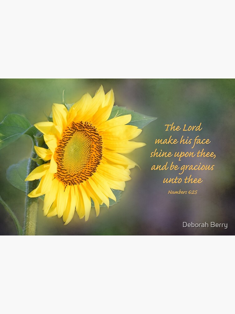 "Sunflower with Bible Verse" Framed Art Print for Sale by Deb504 ...