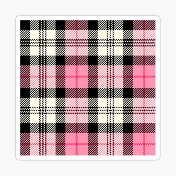 "Black and Pink Plaid" Sticker for Sale by Crylestial | Redbubble