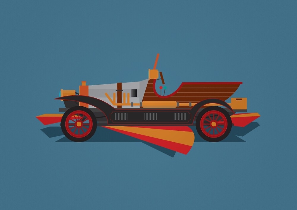 "Chitty Chitty Bang Bang - Blue" by David Wildish | Redbubble