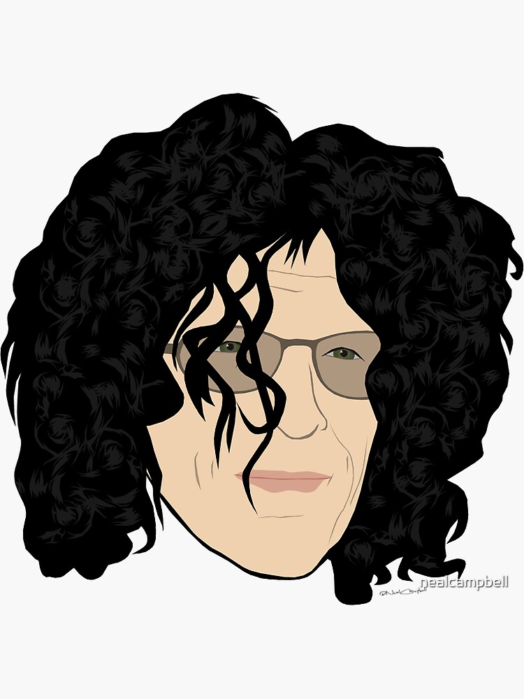 "Howard Stern Portrait" Sticker for Sale by nealcampbell | Redbubble