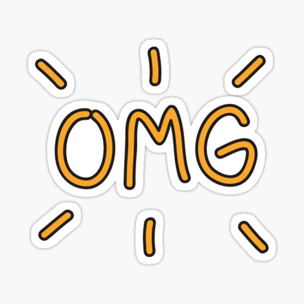 "OMG" Sticker for Sale by vikh0108 | Redbubble