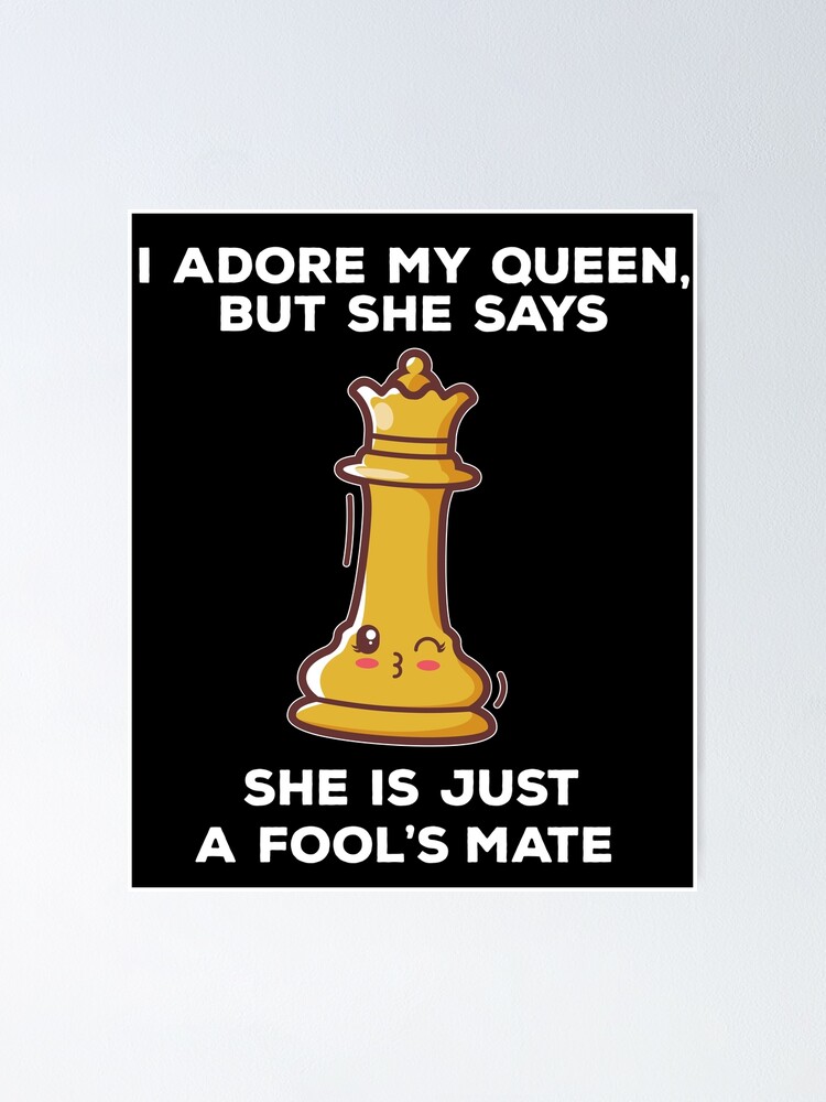 "Kawaii cute chess pieces gifts for chess players Quote Pun" Poster by ...