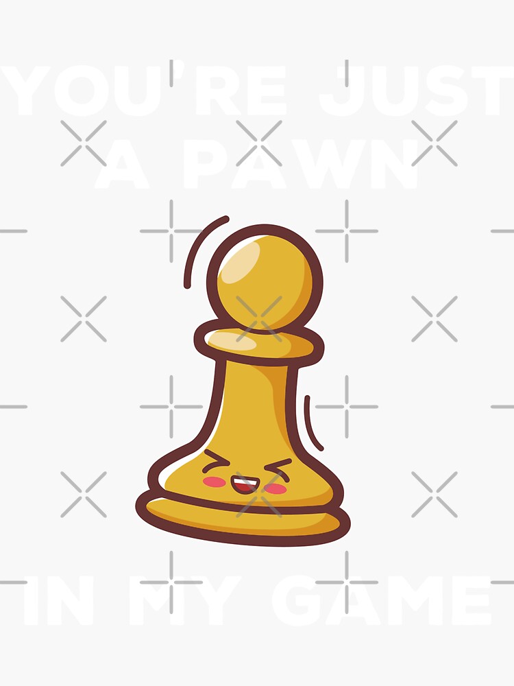 "Kawaii cute chess pieces gifts for chess players Quote Pun" Sticker ...