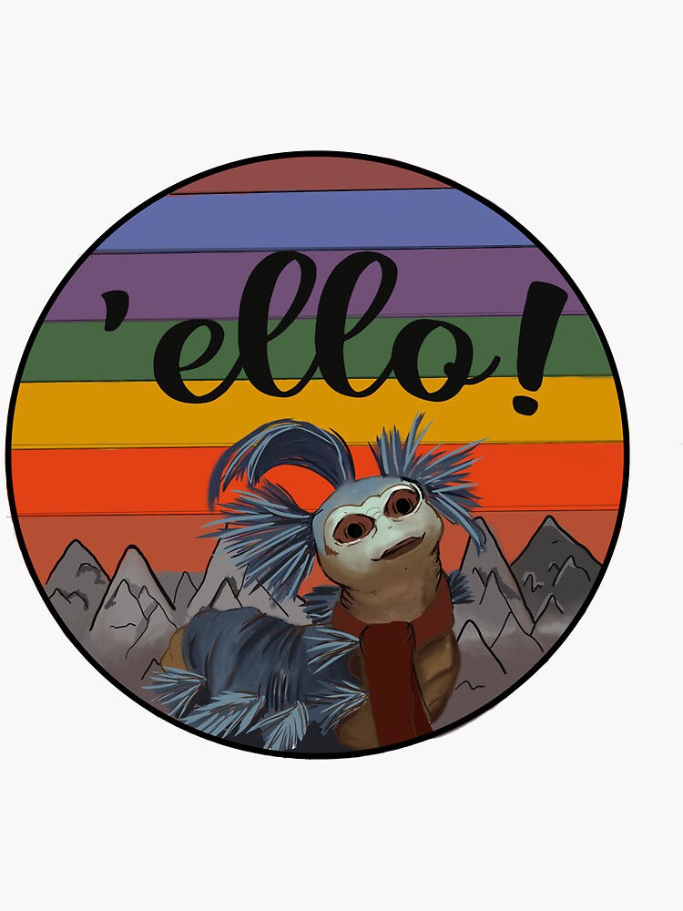 "labyrinth worm " Sticker for Sale by creativetrashh | Redbubble