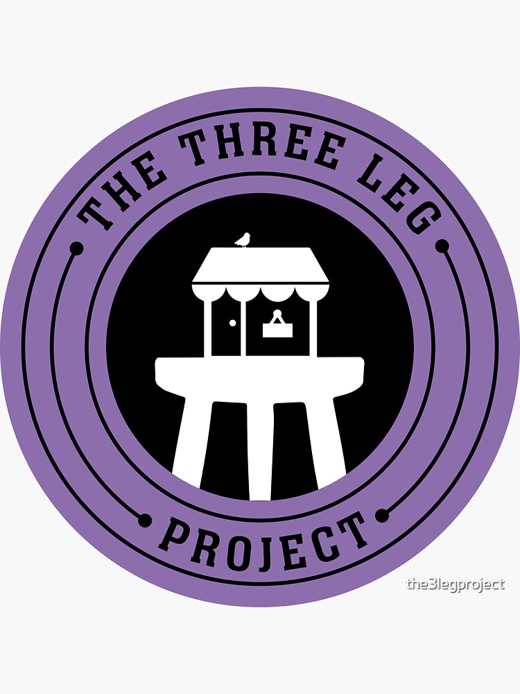 "THE THREE LEG PROJECT - Purple" Sticker by the3legproject | Redbubble