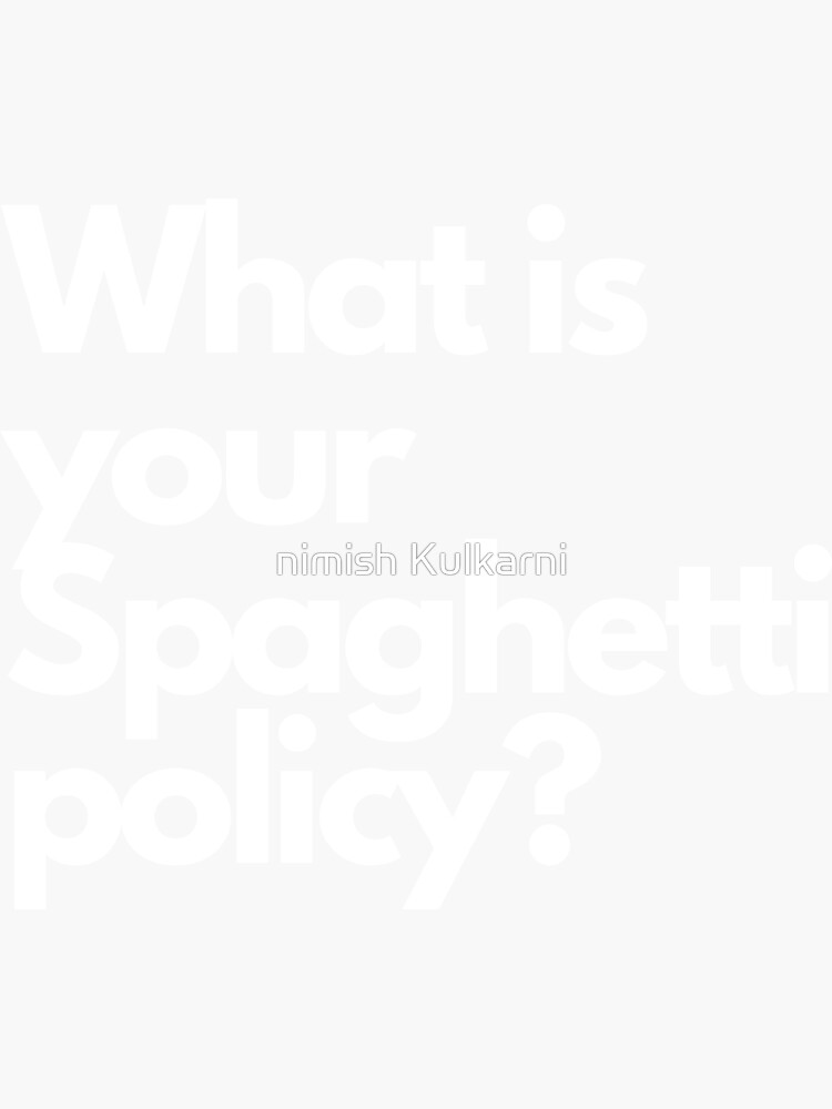 "Spaghetti Policy | It's Always sunny in Philadelphia " Sticker by ...