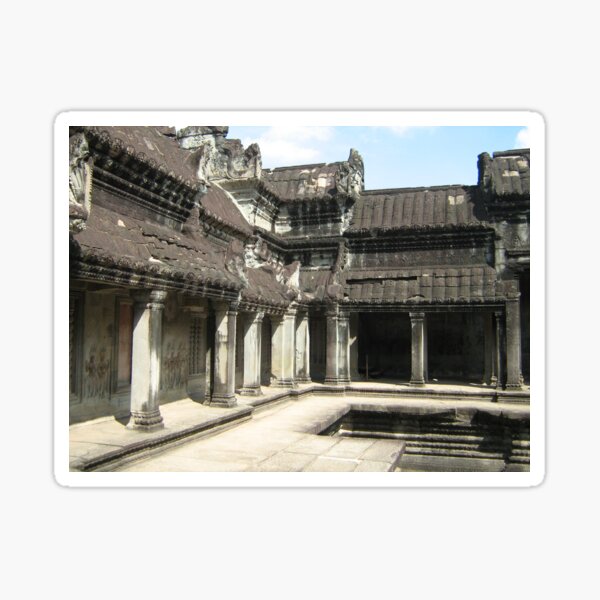 "Angkor Wat Inner Temple" Sticker for Sale by BeatPoet | Redbubble