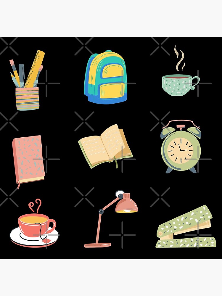 "Student life sticker pack" Poster for Sale by Norwegian-Moose | Redbubble