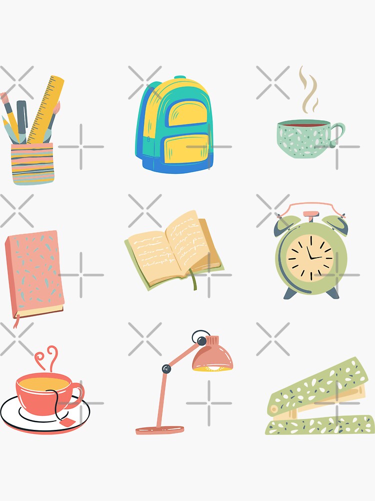 "Student life sticker pack" Sticker for Sale by Norwegian-Moose | Redbubble