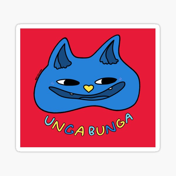 "Unga Bunga Blue Bat" Sticker for Sale by beesdotjpeg | Redbubble