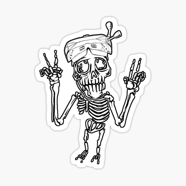 "FPV PEACE OUT SKELETON PILOT" Sticker for Sale by hashdrone | Redbubble