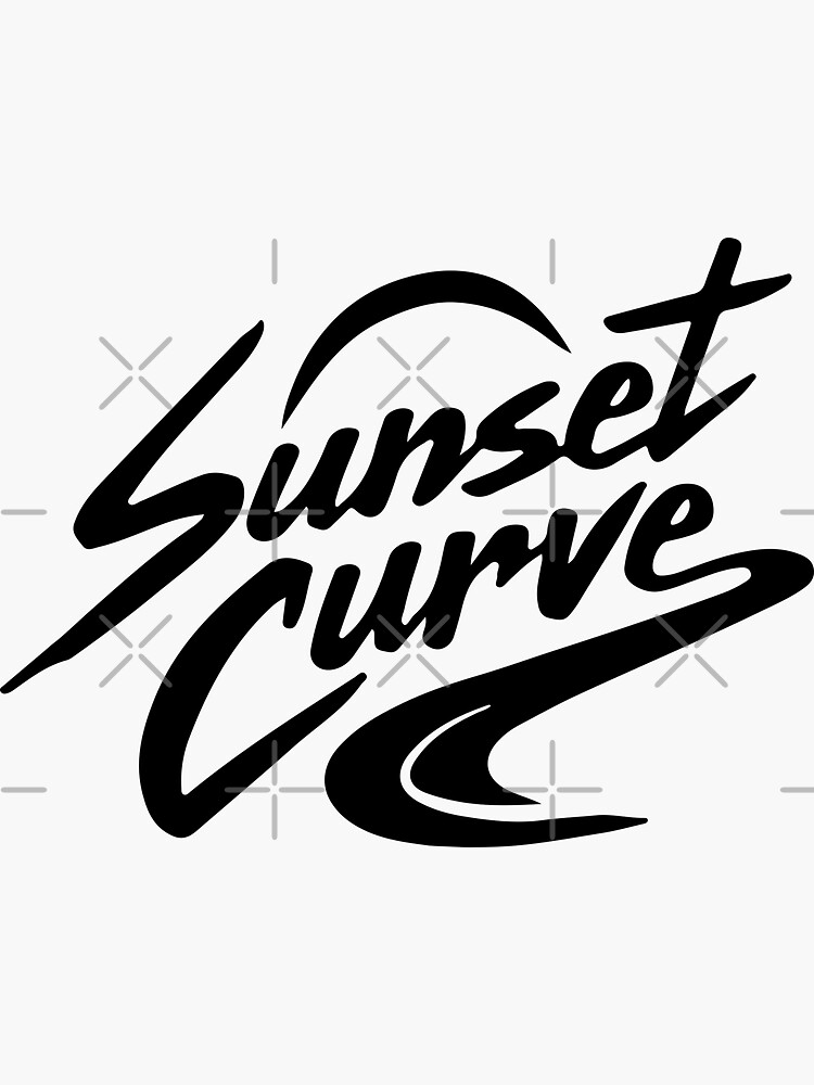 "Sunset Curve Logo" Sticker for Sale by TheQueuingLife | Redbubble