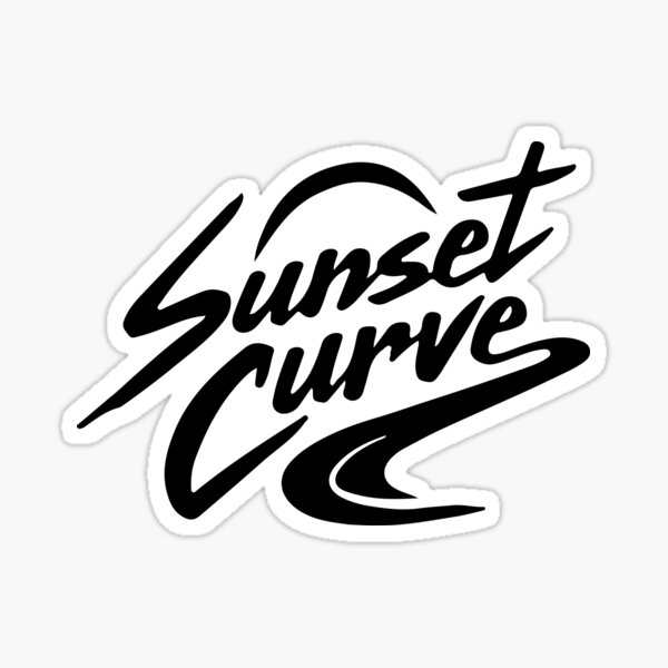 "Sunset Curve Logo" Sticker by TheQueuingLife | Redbubble