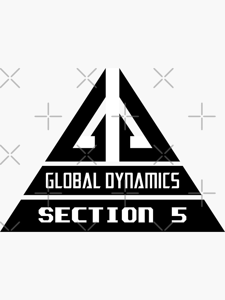 "Global Dynamic Section 5 White" Sticker for Sale by PirateOwl | Redbubble