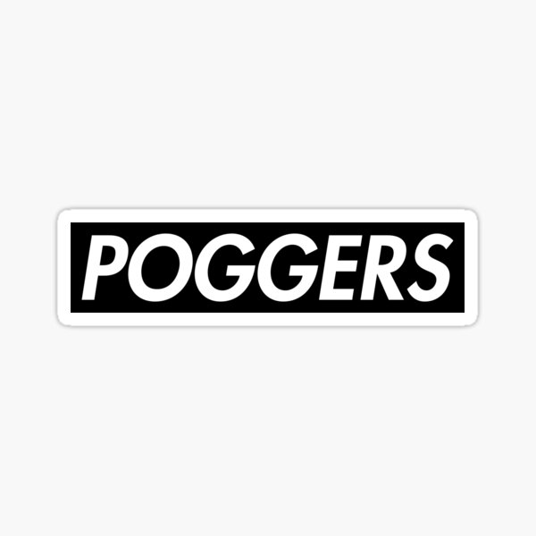 "Poggers Box Logo" Sticker by bebopboop | Redbubble