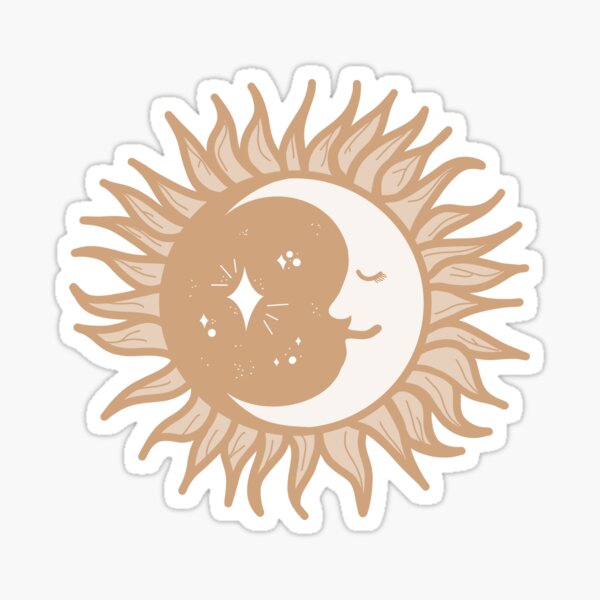 "Sun and Moon " Sticker for Sale by kaylasbubble | Redbubble