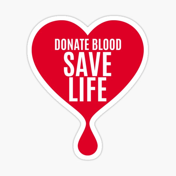 "Donate Blood Save life" Sticker for Sale by SmartStyle | Redbubble