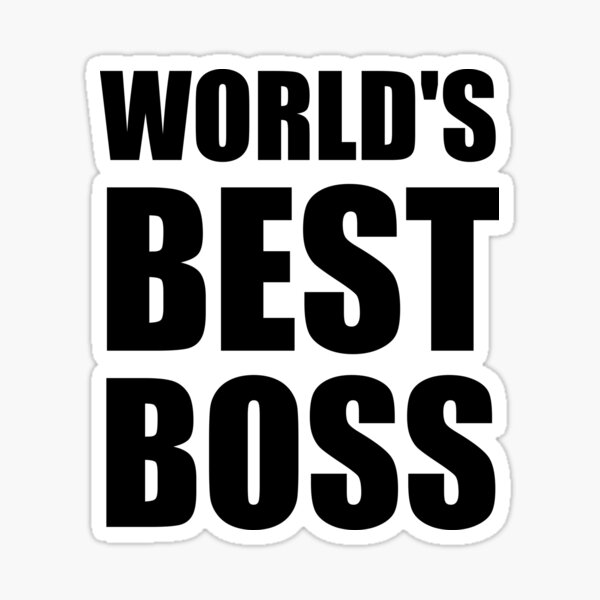 "Worlds Best Boss" Sticker for Sale by TheBestStore | Redbubble