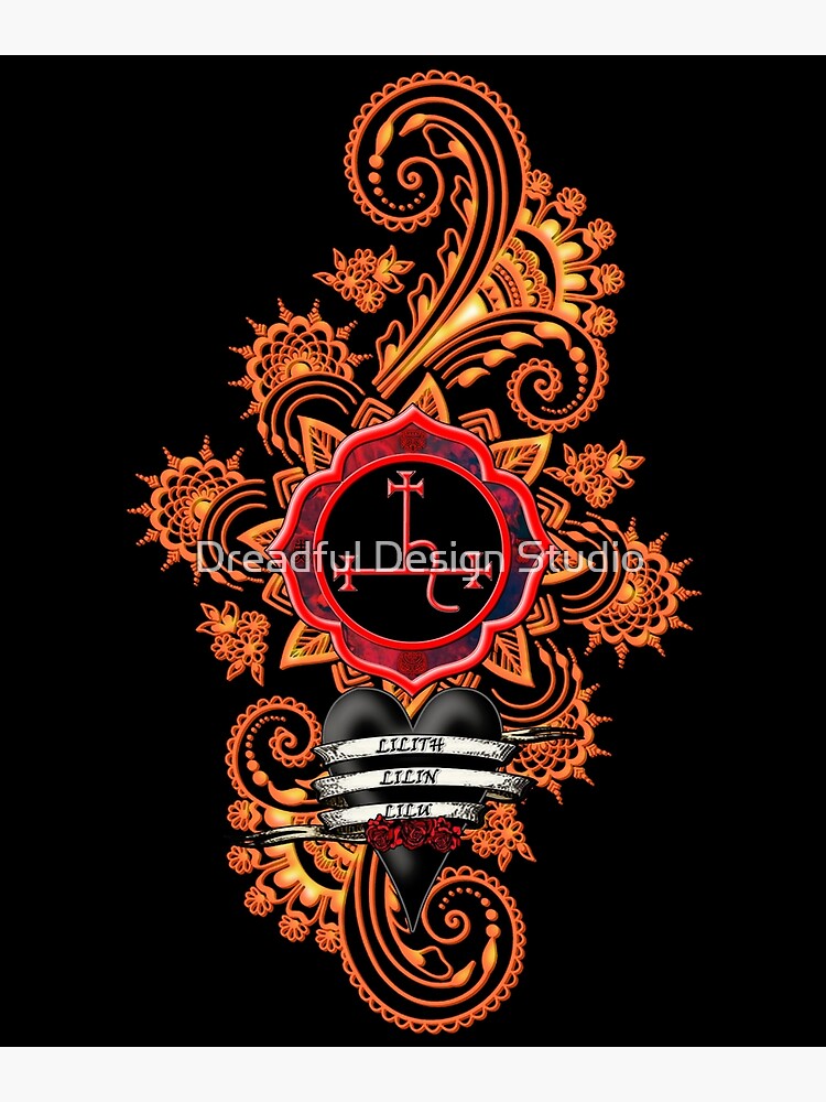 "Lilith Sigil and Fire Mandala" Poster for Sale by Dreadsavior | Redbubble