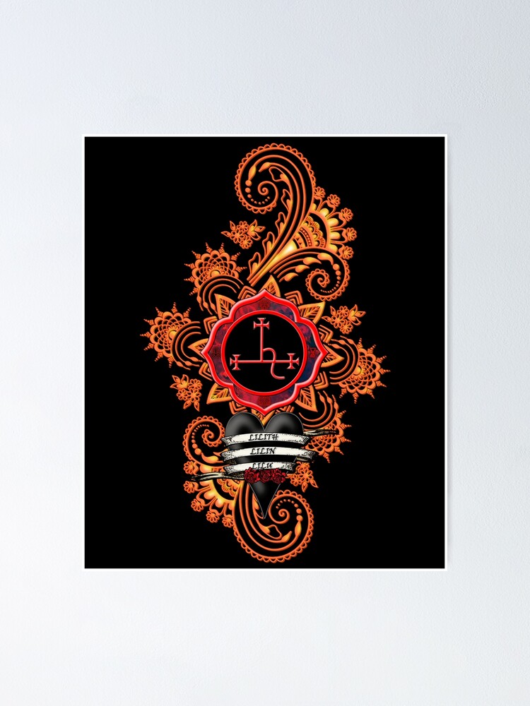 "Lilith Sigil and Fire Mandala" Poster for Sale by Dreadsavior | Redbubble