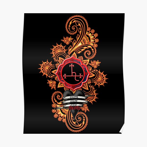 "Lilith Sigil and Fire Mandala" Poster for Sale by Dreadsavior | Redbubble
