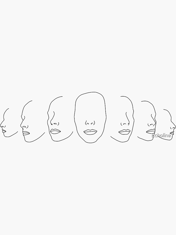 "Face Off" Sticker by Echoline | Redbubble