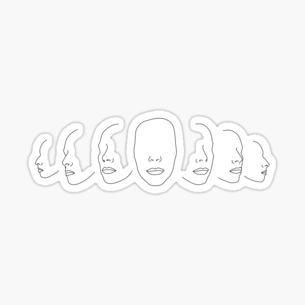 "Face Off" Sticker by Echoline | Redbubble