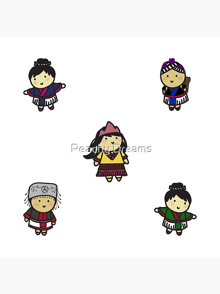"Chibi Hmong Girl Group" Poster by Annpyon | Redbubble