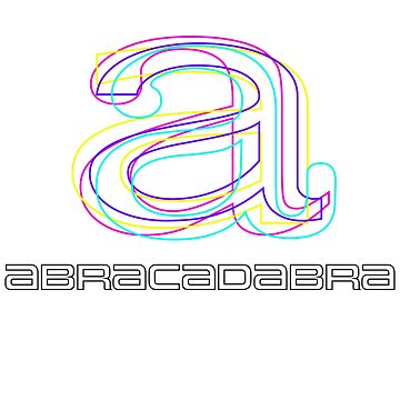 "ABRACADABRA " Sticker for Sale by PopsGraphics | Redbubble