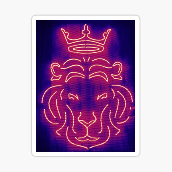 "blacklight posters neon Lion" Sticker for Sale by barvardi | Redbubble