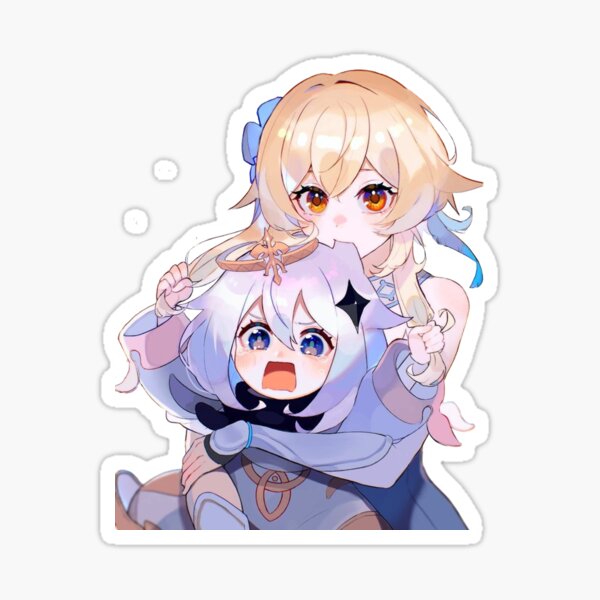 "Paimon and Lumine" Sticker for Sale by SpookyStore21 | Redbubble