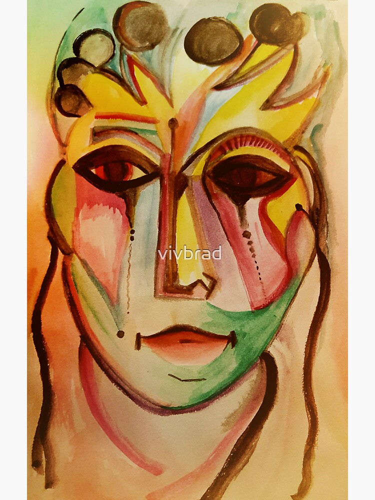 "Funky Face PNG self portrait " Sticker for Sale by vivbrad | Redbubble