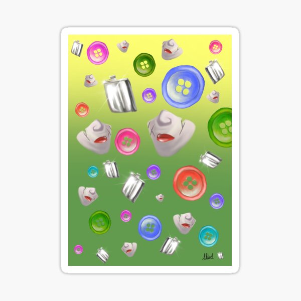 "Nott the Brave, Buttons and Flask " Sticker for Sale by Ladybirdy1983 ...