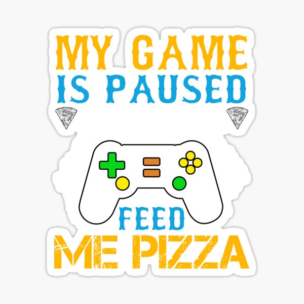 "My Game Is Paused." Sticker for Sale by Pixelcraftsmith | Redbubble