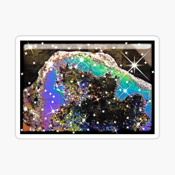 "Sparkle Geode Art" Sticker for Sale by KarenColville1 | Redbubble